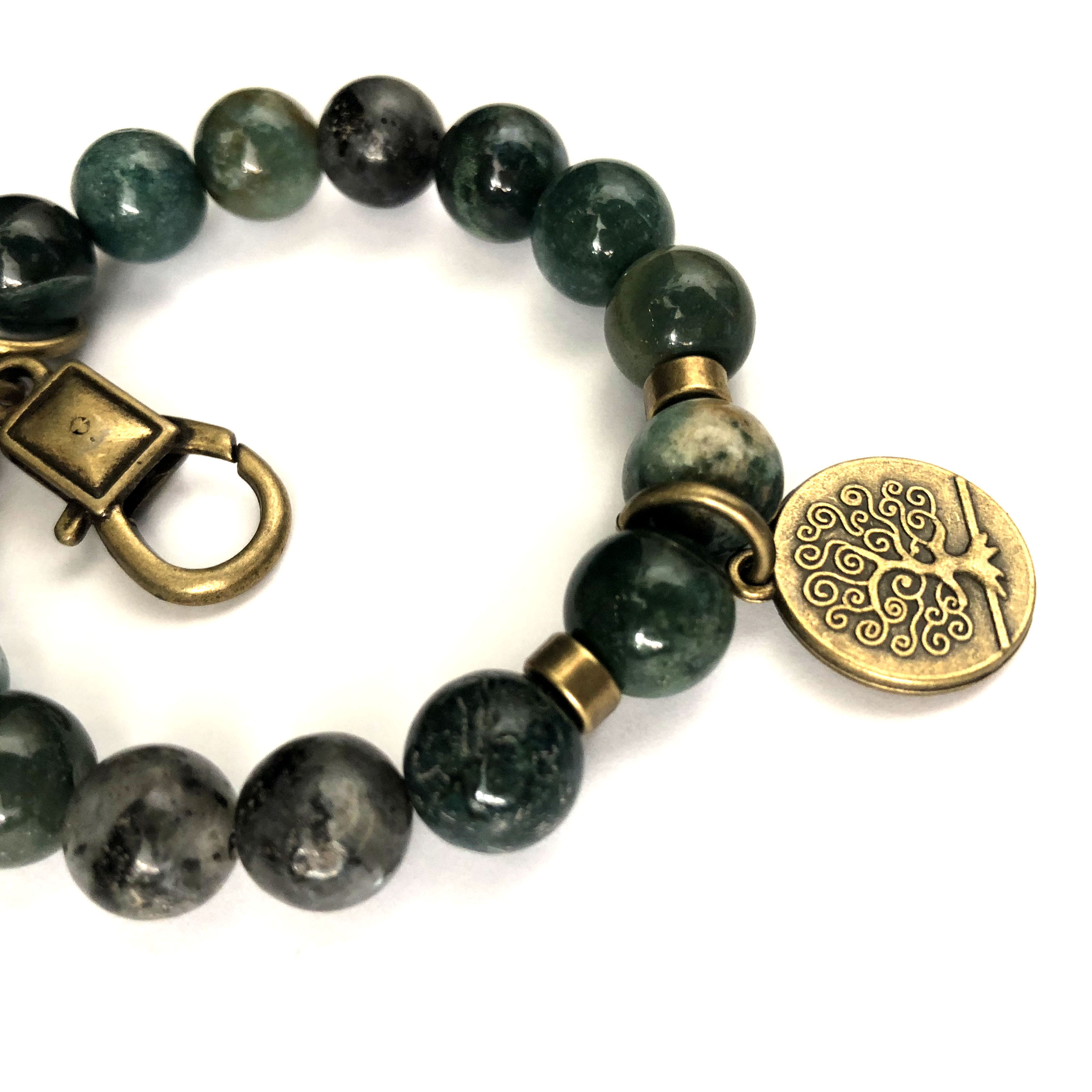 Green Gemstone Charm Bracelet – MaroonDawta®